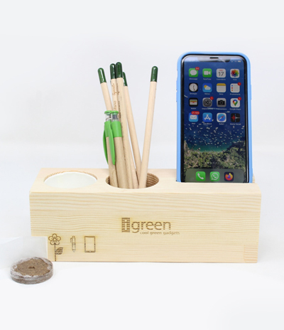 Eco Organizer | Eco-friendly wooden pencil case - iGreenGadgets.com